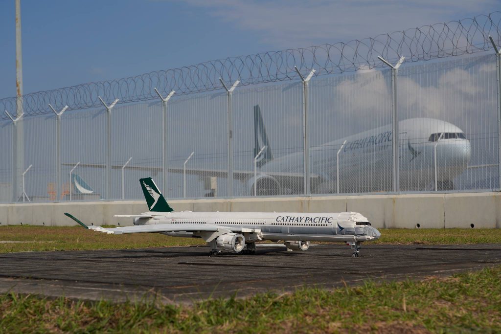 Follow the journey of building a LEGO Airbus A350 with a wingspan over ...
