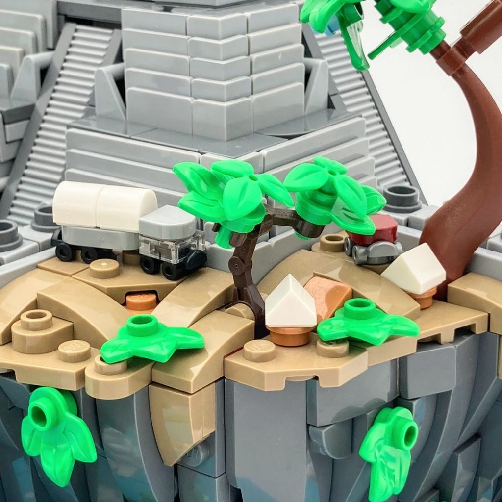Microscale Waterfall Temple - The Brothers Brick | The Brothers Brick