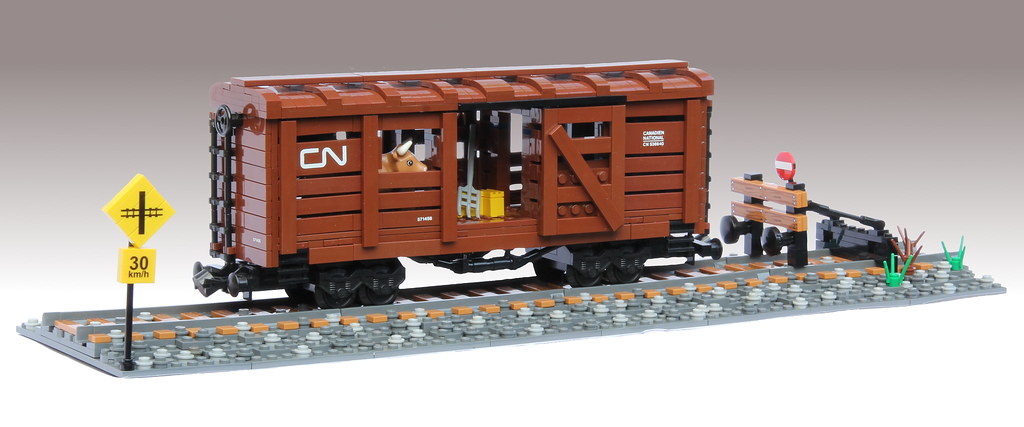 A LEGO Boxcar built for Bessie - The Brothers Brick | The Brothers Brick