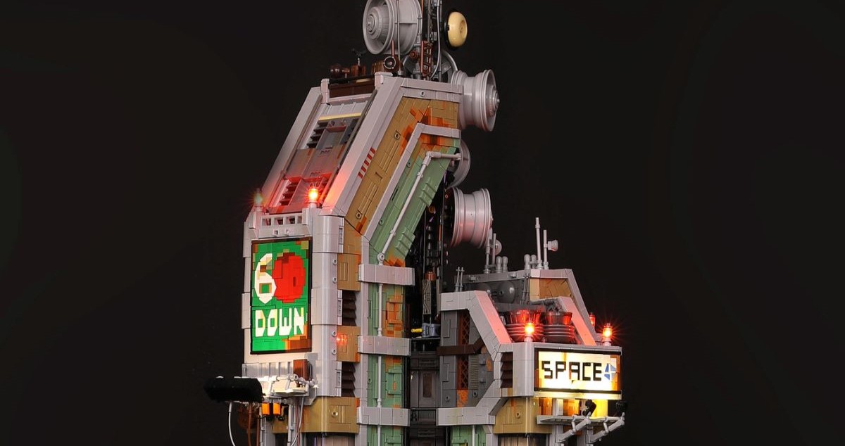 LEGO cyberpunk creation towers above everything - including its creator ...