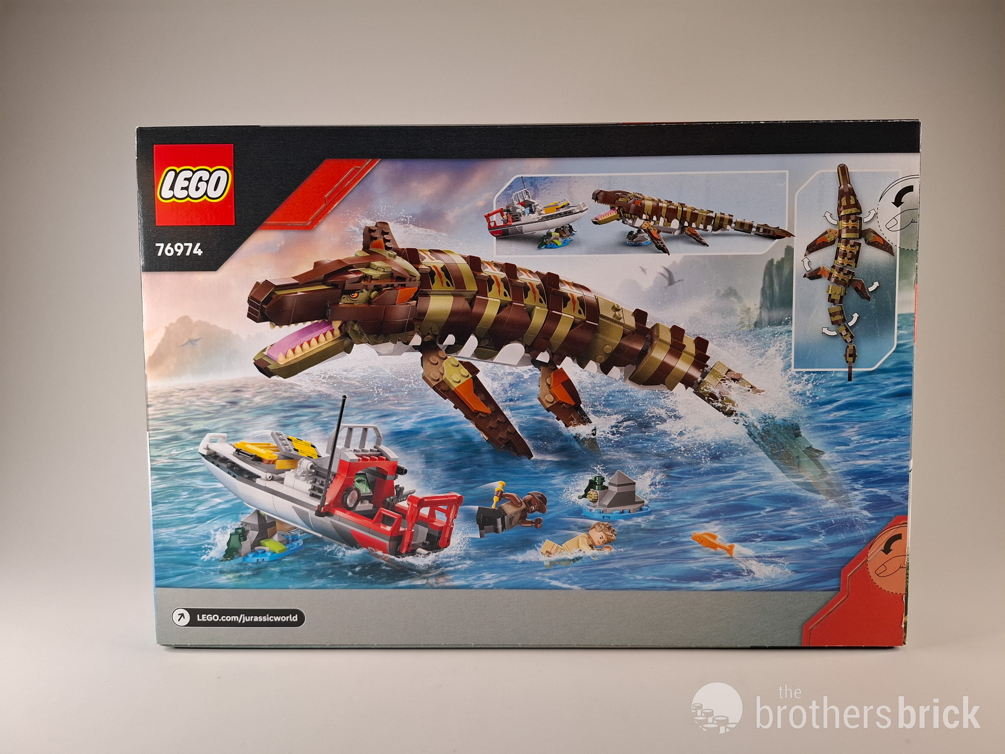 LEGO Jurassic World Rebirth 76974 Brick-Built Mosasaurus Boat Mission ...
