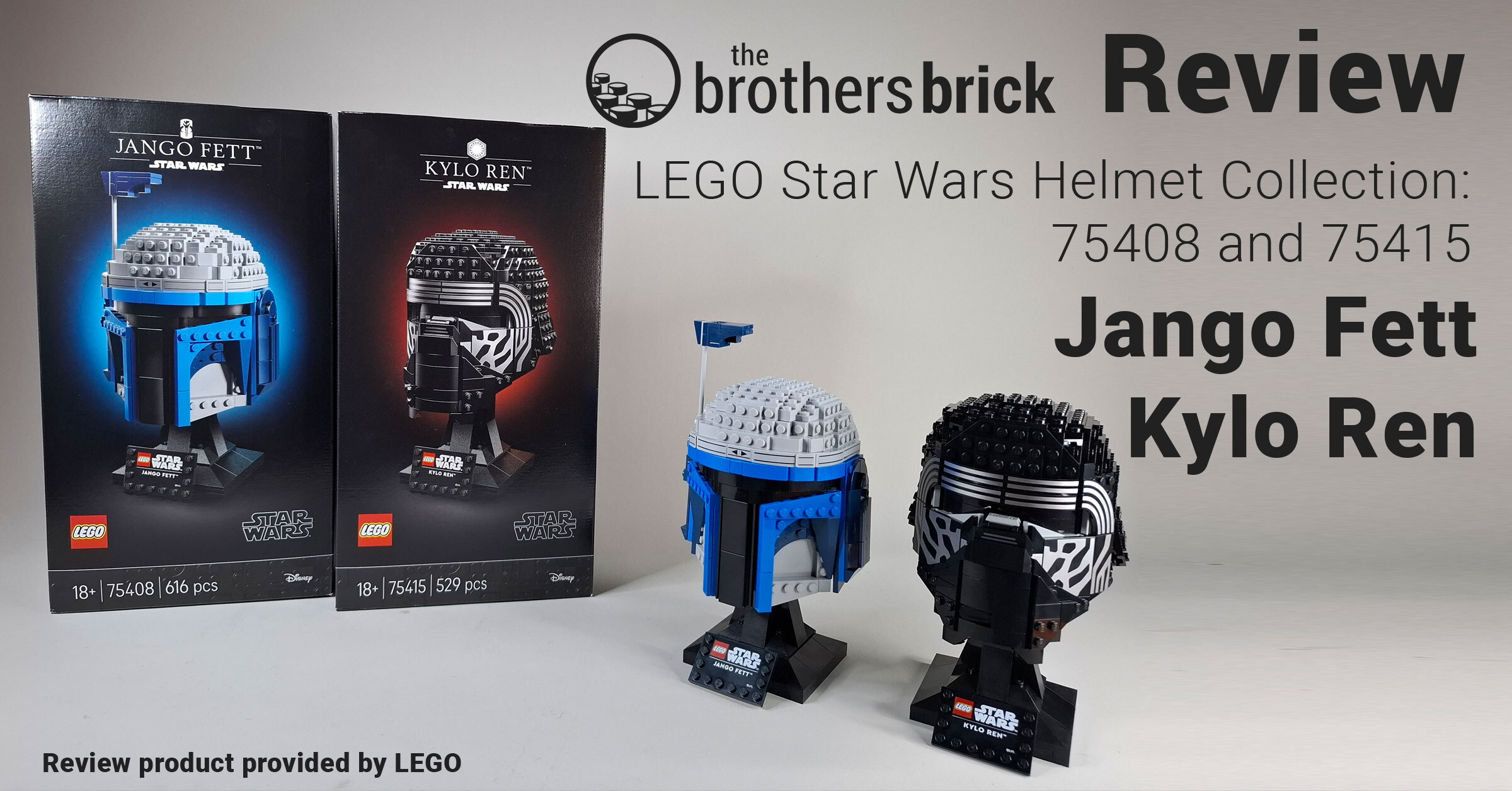 LEGO Star Wars Helmet Collection: 75415 Kylo Ren and 75408 Jango Fett ...