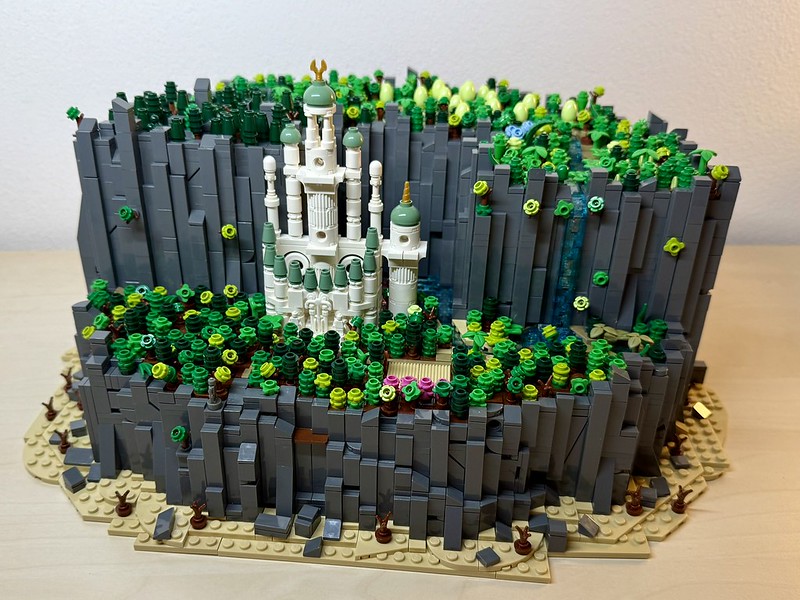 A magical microscale castle among the gray clifs - The Brothers Brick ...