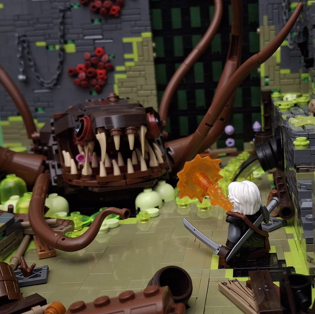 Geralt of Rivia takes to the sewers to hunt Zeugl in this Witcher LEGO ...