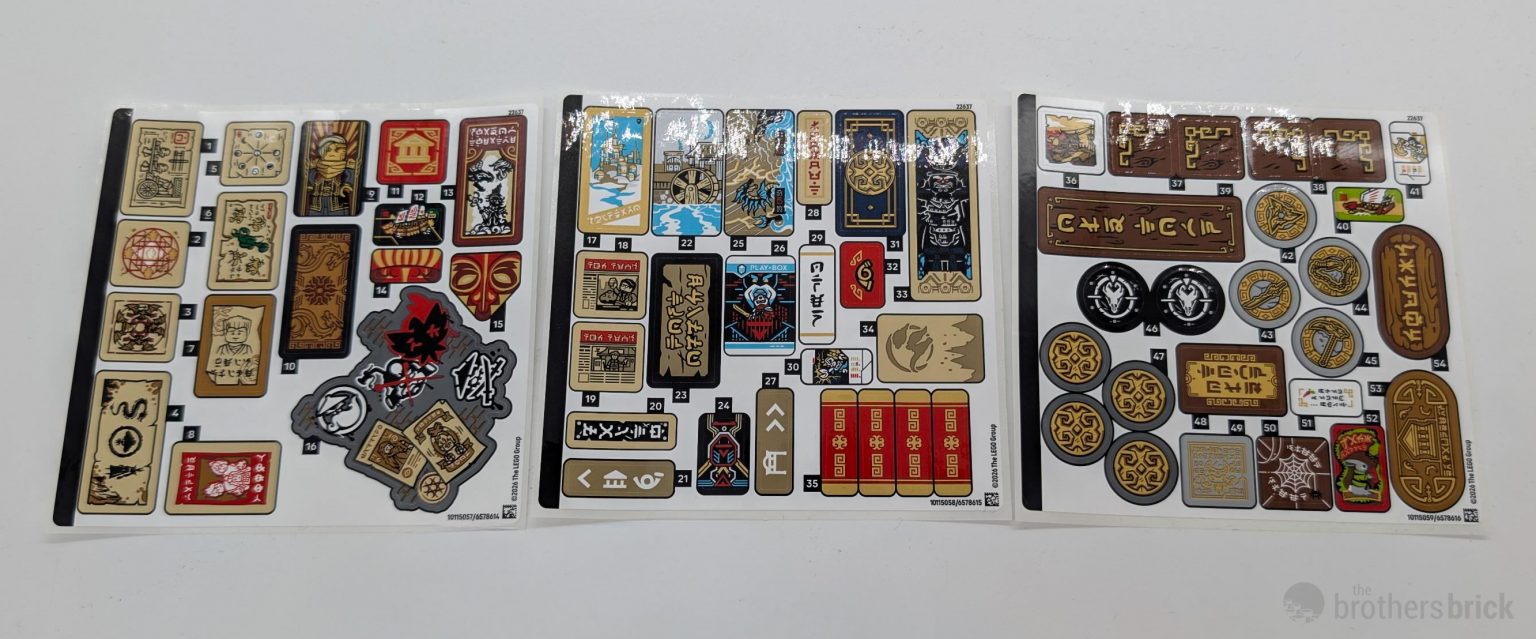 LEGO Ninjago 71861 The Old Town 15th Anniversary: black frogs, stickers ...